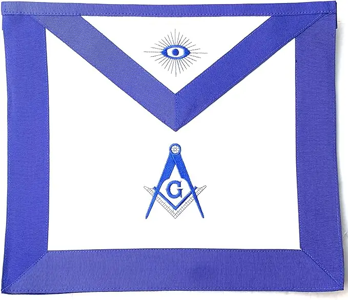 Masonic Regalia Blue Lodge Synthetic Leather Past Master Mason Apron ...