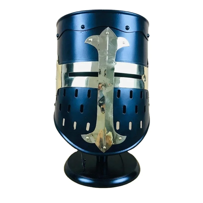 Medieval Knight Templar Crusader Battle Warrior Helmet Costume Role ...