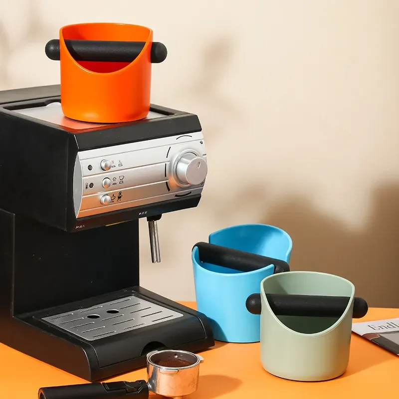 Espresso Coffee Bin Removable Knock Bar and Non-Slip Walnut Base ...
