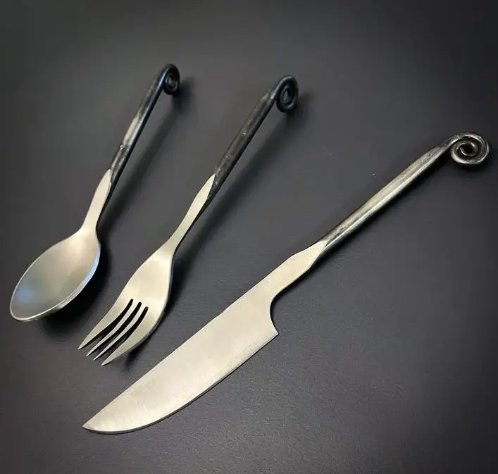 Medieval Look Antique Curved Handle Cutlery Set At Wholesale Prices ...