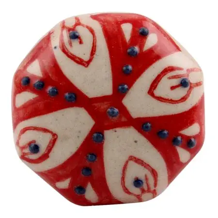 Bulk Ceramic Kitchen Cabinet Knobs Red French Drawer Pulls Octagon Dresser Knobs And Pulls 3.81 ...