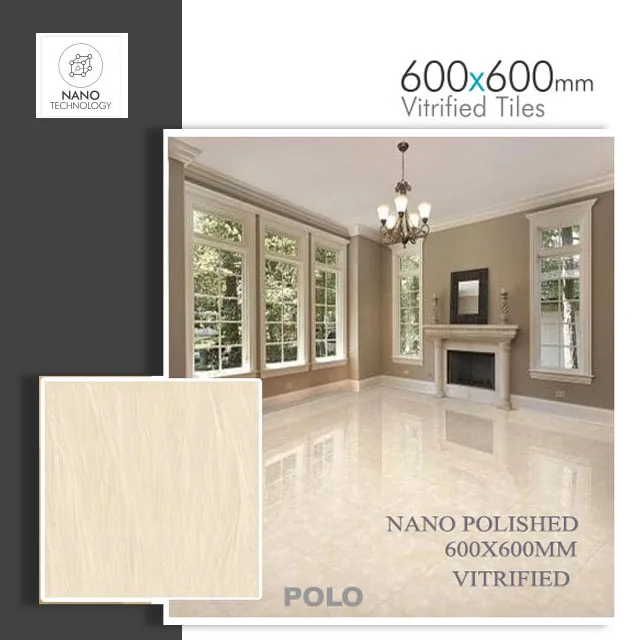 Polished Living Room 600x600 Mm Vitrified Flooring Tiles Porcelain ...