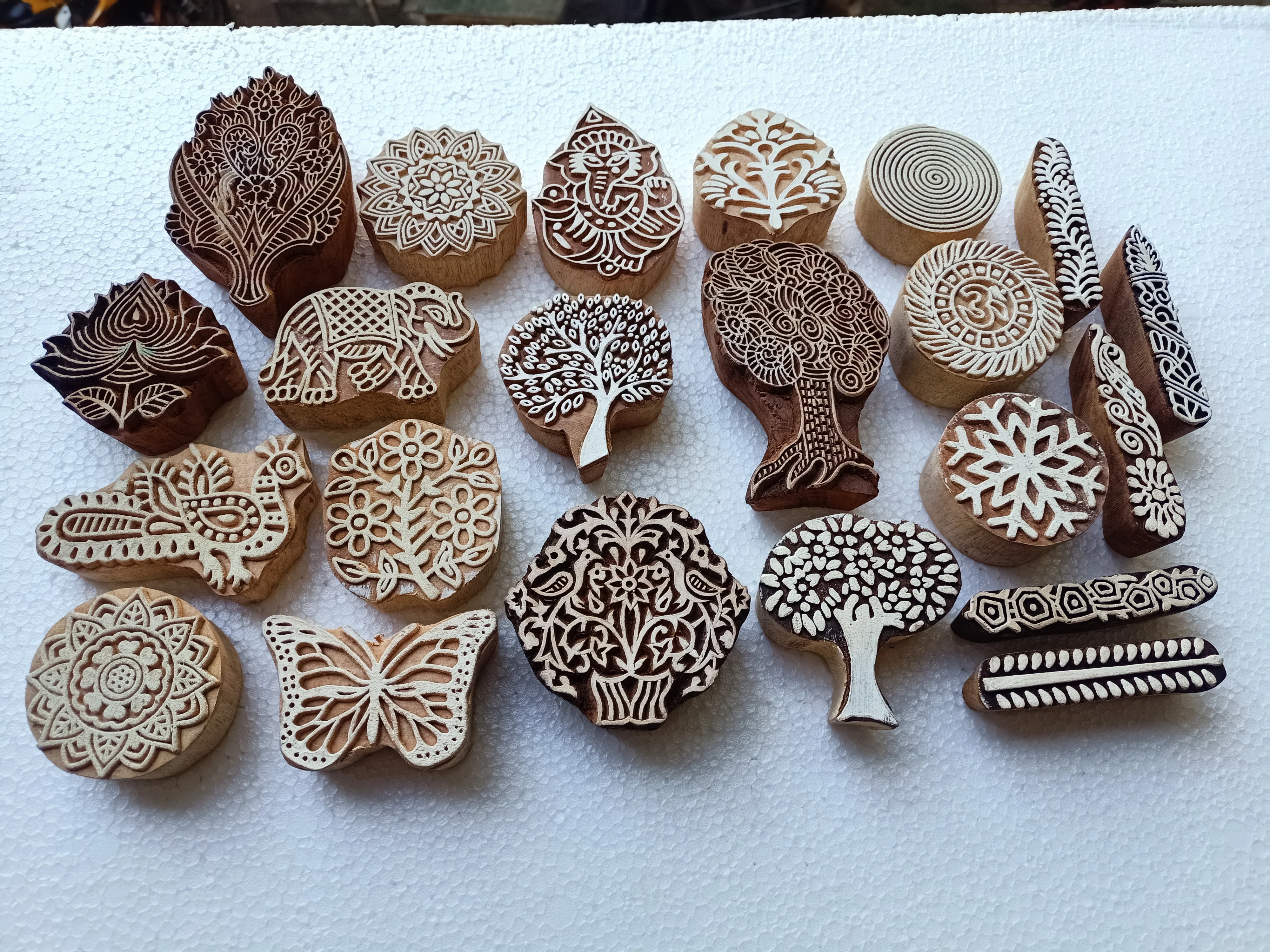 Custom Made Wooden Henna Blocks for Crafts & Printing