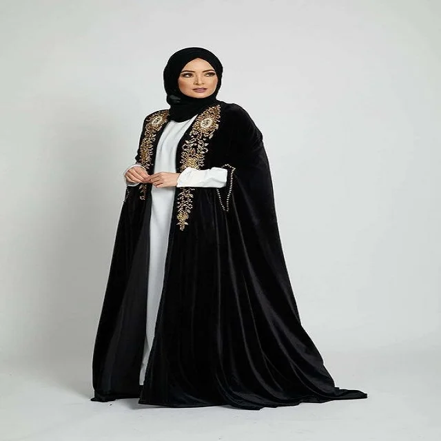 Muslim Fashion Hijab Dubai Abaya Long Dresses Women With Sashes Islam ...
