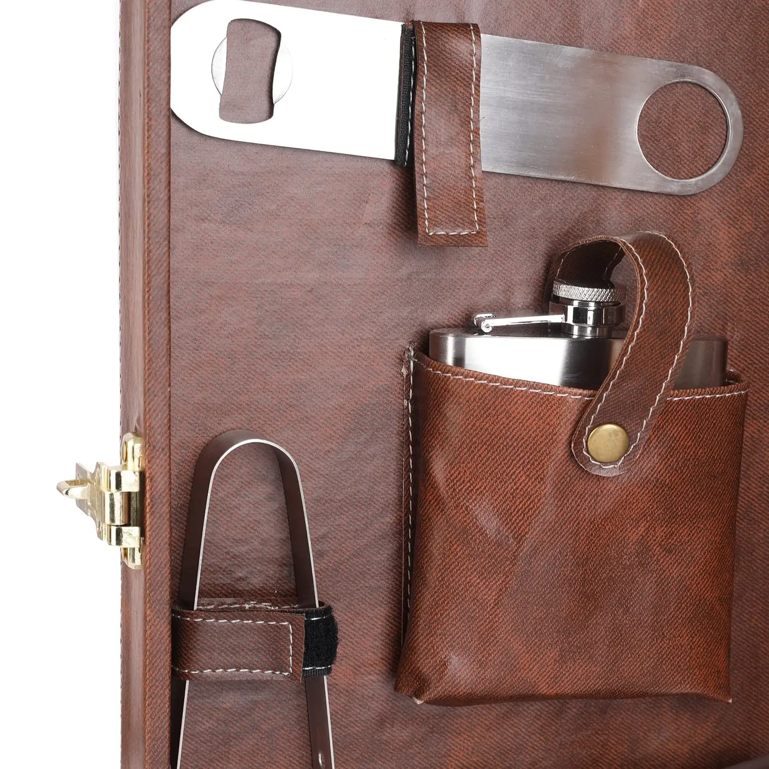 Ultimate Luxury Portable Travel Bartender Kit with Leatherette Case