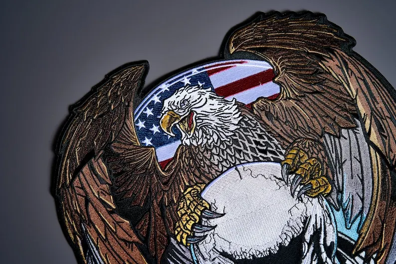 Premium Quality United States Eagle Large Back Patch For Custom Biker ...