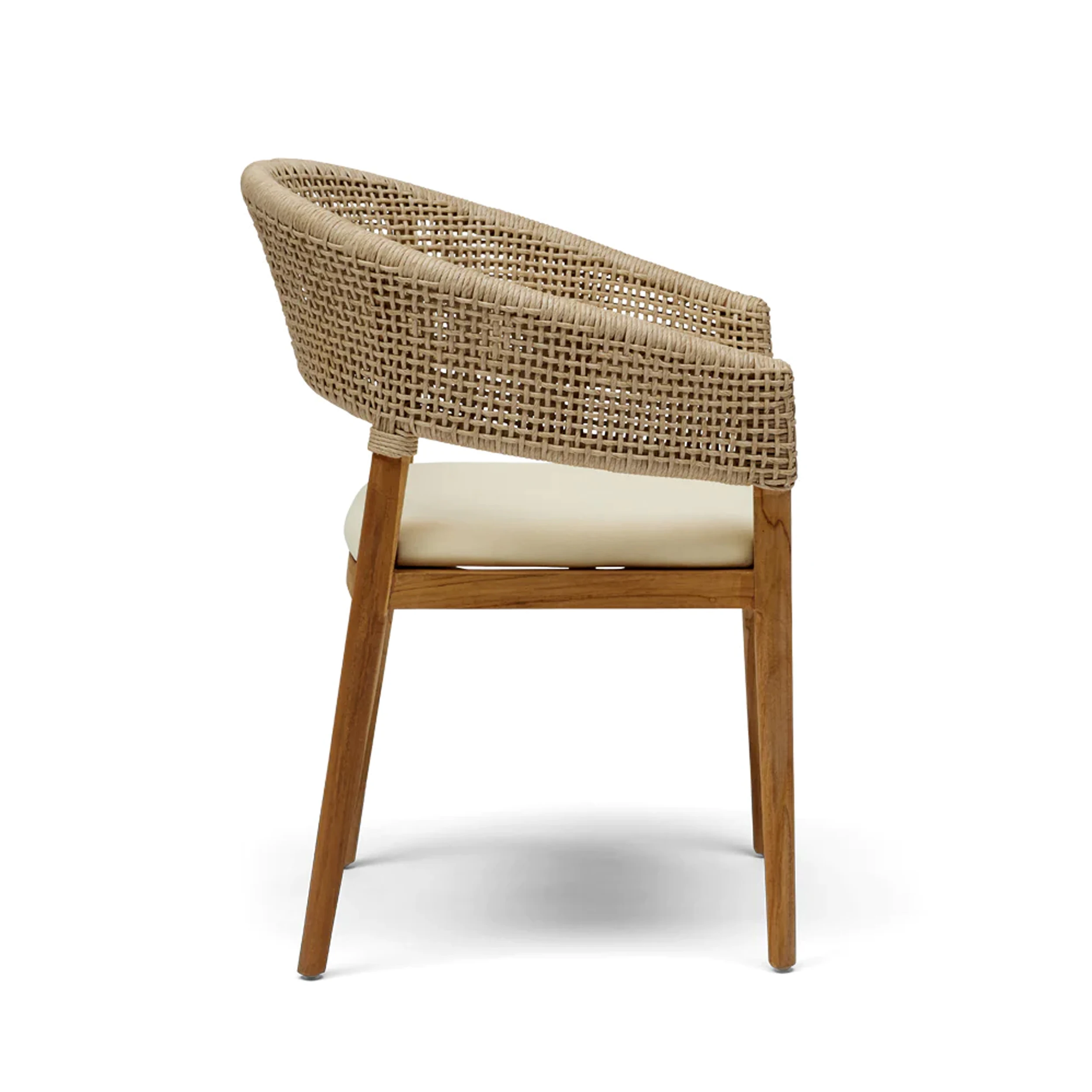 Dining Chair Teak Wood With Rattan Synthetic And Cushion Outdoor-royal - Buy Folding Chair ...