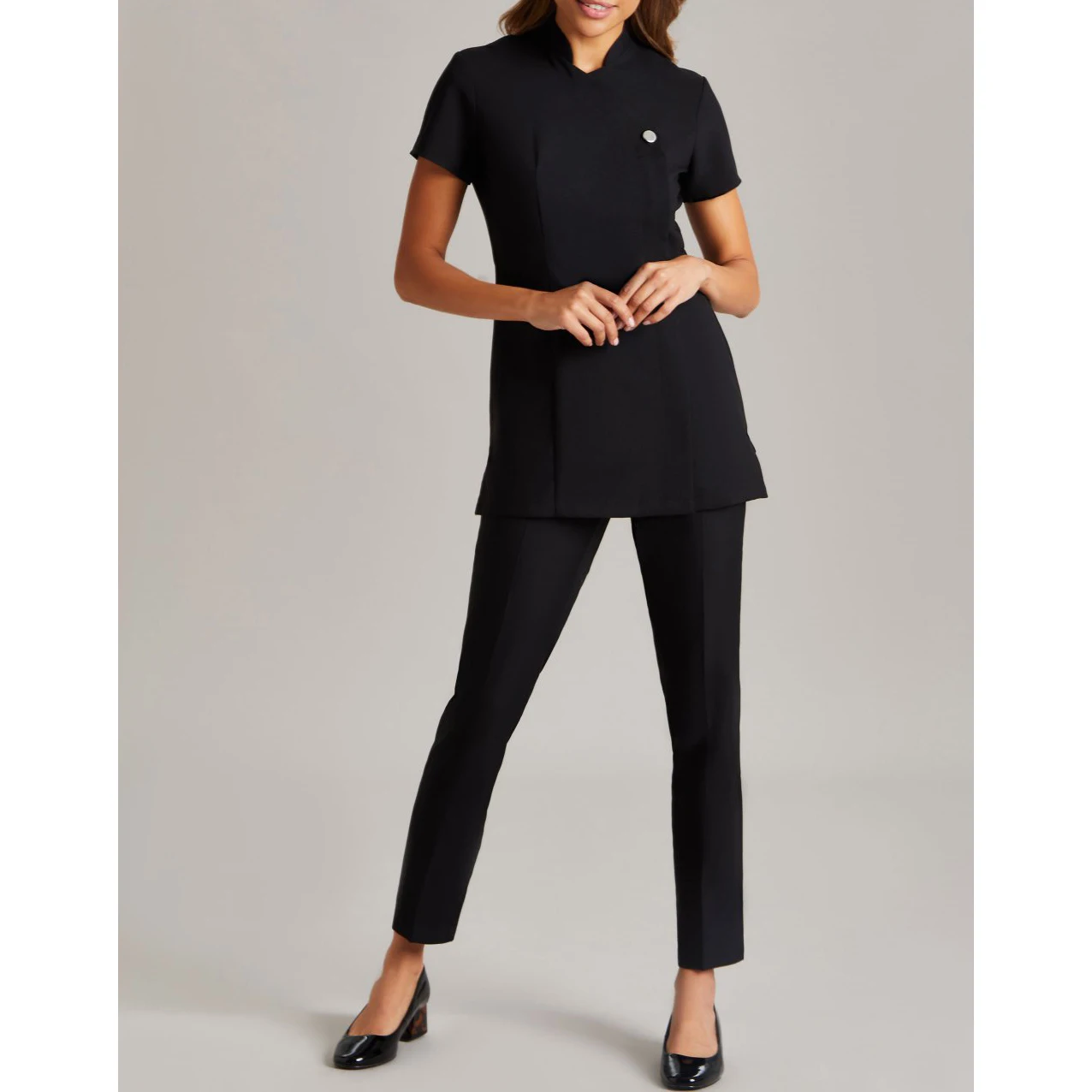 One Button Best Quality Womens Beauty Salon Tunic Shirt Ladies Fancy ...