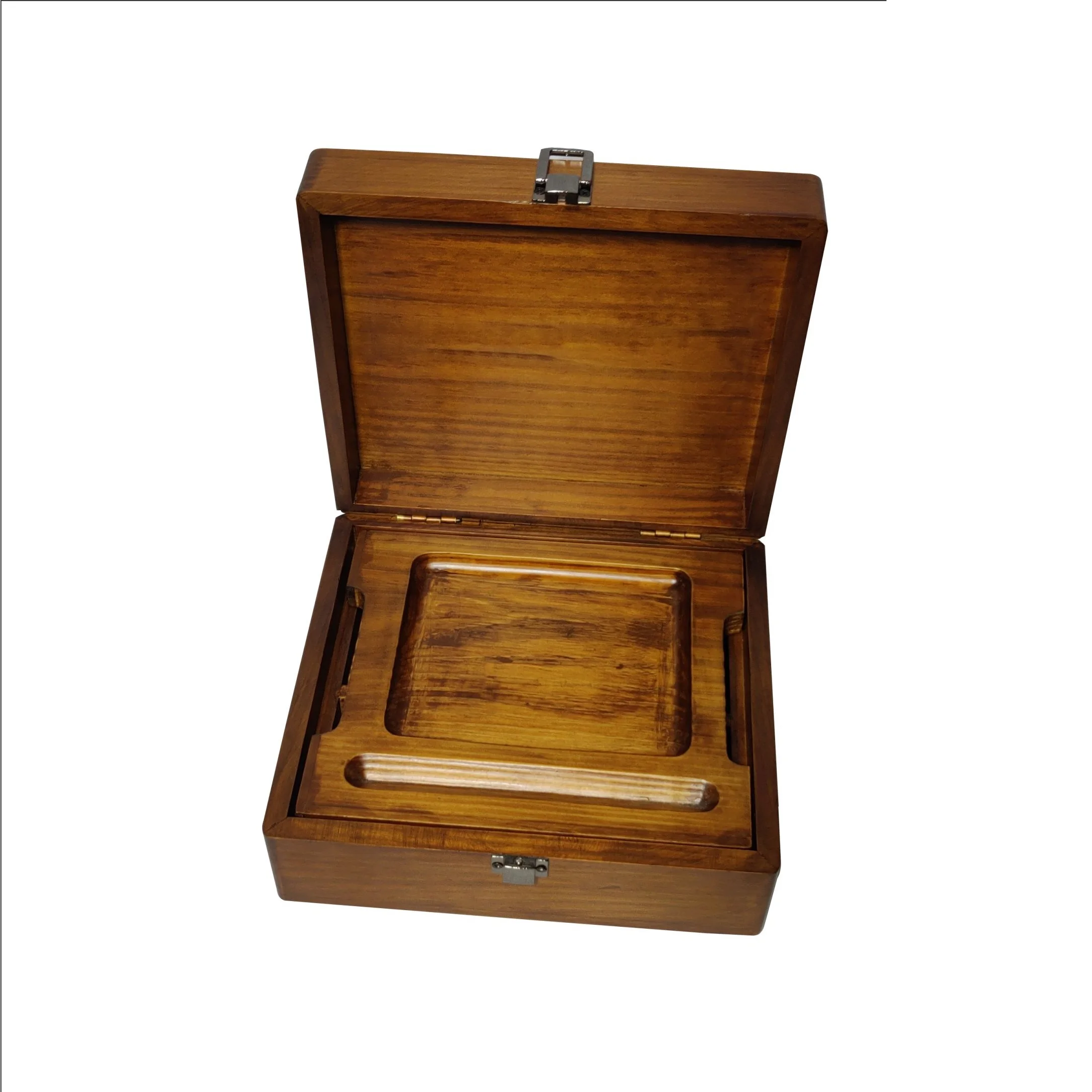 Exquisite Pine Wood Stash Box With Rolling Tray Two-layer Sustainable ...
