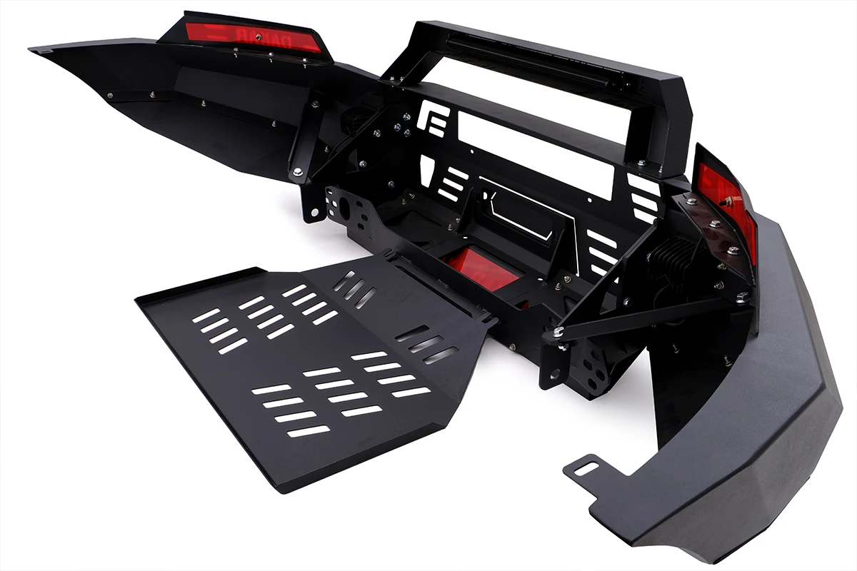 Black Stainless Steel Front Bumper Guard Front Bumper With Led Lights ...