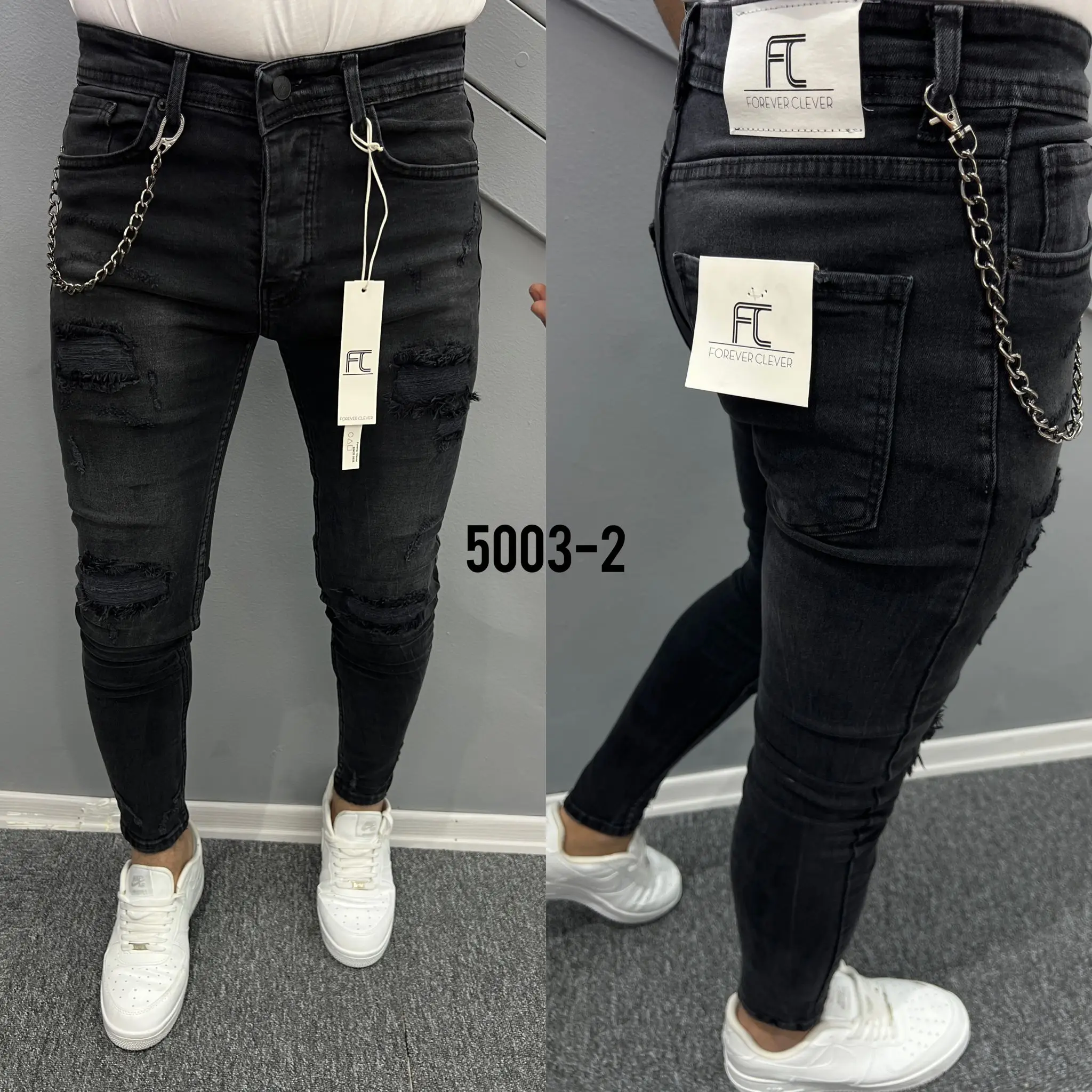 Premium Quality Stacked Jeans Men Skinny Distressed Vintage Custom ...