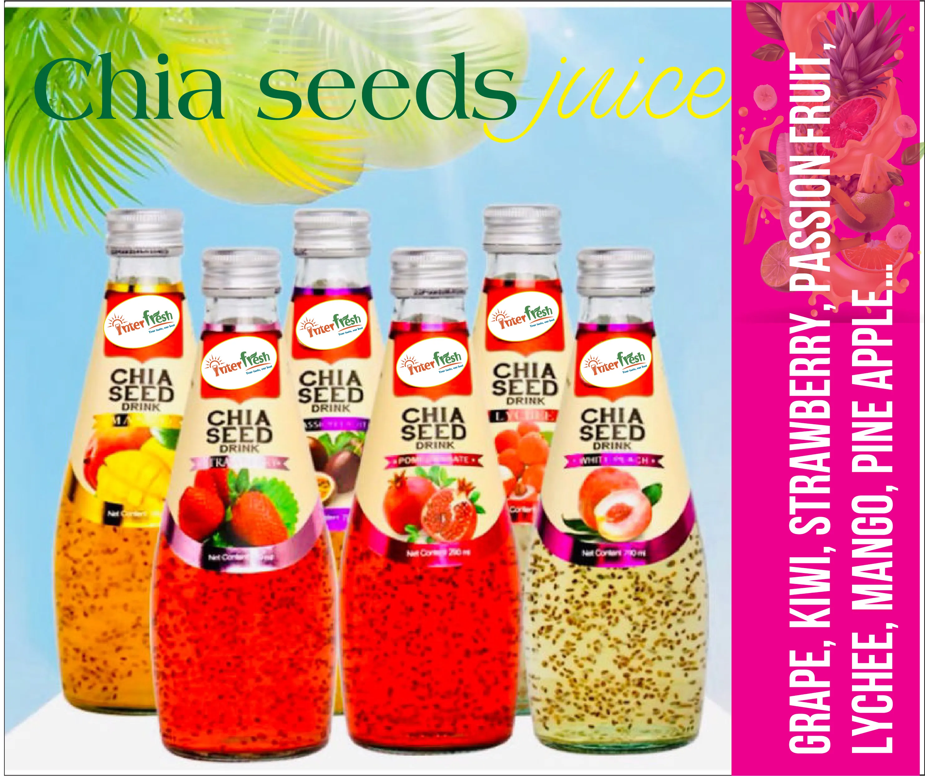 320ml Chia Seed Drink - High Vitamin & Mineral Juice OEM