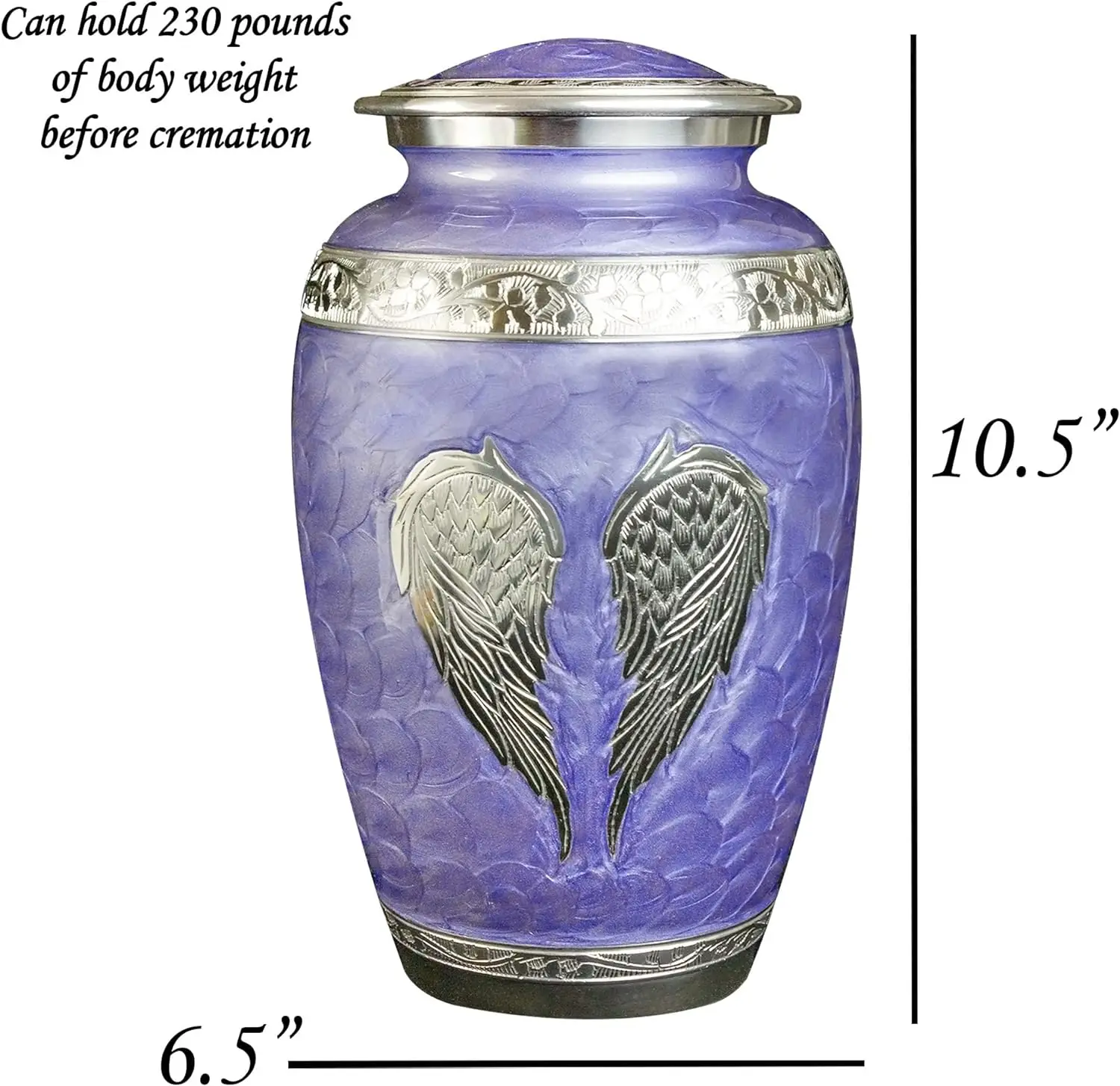 Purple Angel Wings Funeral Cremation Urn With Personalization Matching ...