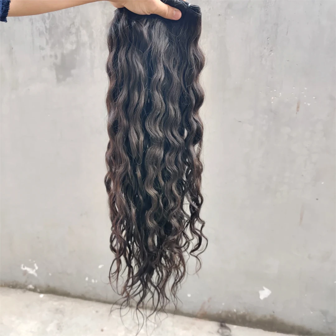 Raw Wavy Texture 100% Single Donor Virgin Hair Unprocessed Machine ...