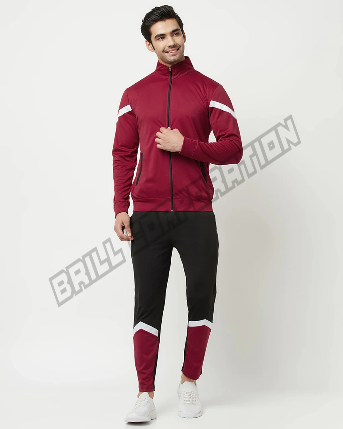 Men Zipper Tracking Tracksuit | Premium Quality Polyester Fitness ...