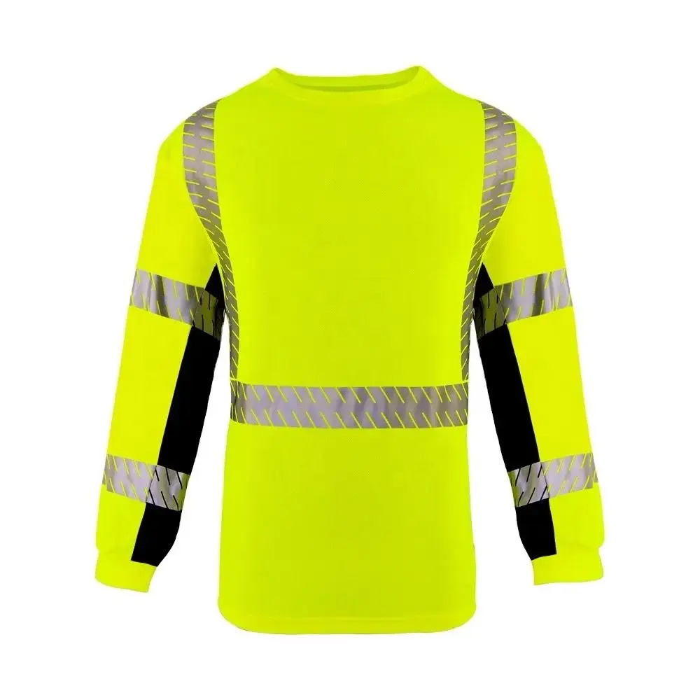 High Visibility Safety Vis Reflective T Shirt Short Sleeve Safety Mesh ...