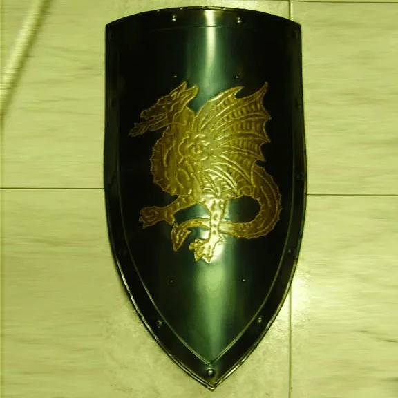 Medieval Champion Shield Winged Dragon Viking Steel Fitting for Soldier ...