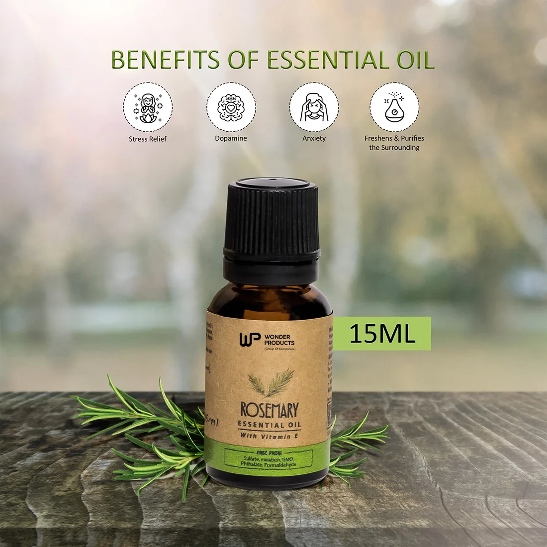 Buy High Quality Rosemary Essential Oil With Vitamin E 15ml Pack With ...