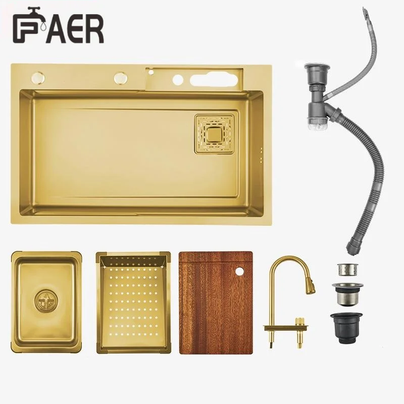 304 Stainless Steel Handmade Nano Coating Kitchen Sinks
