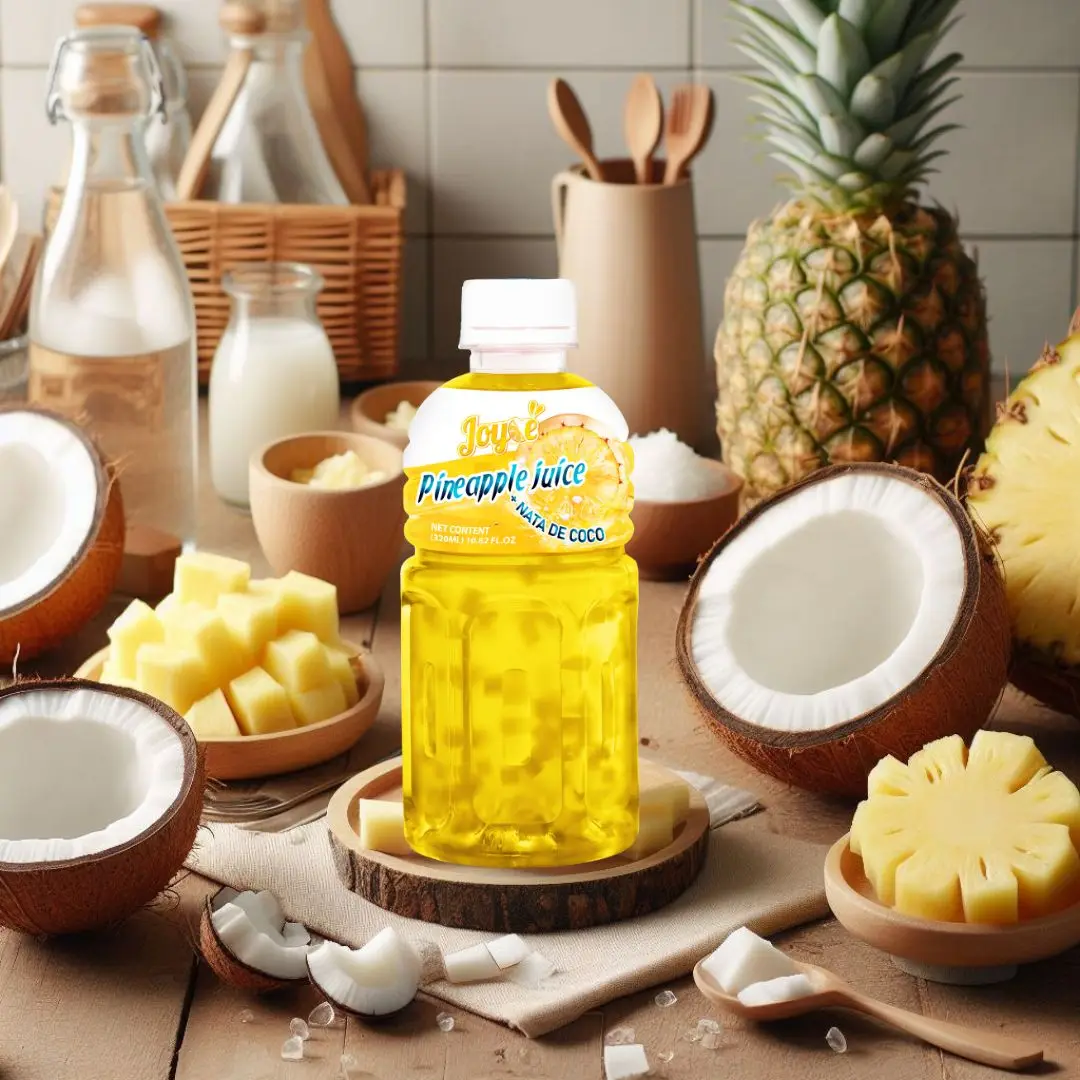 Joyce Nata De Coco Fruit Juice Drink With 25% Nata De Coco Pineapple ...
