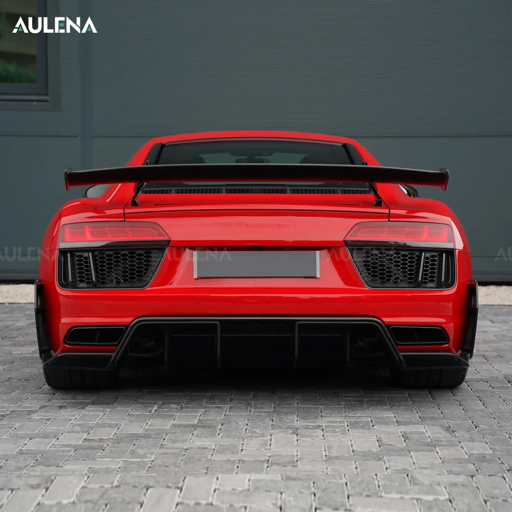 Performance Style Dry Carbon Rear Bumper Diffuser for Audi R8 Side ...