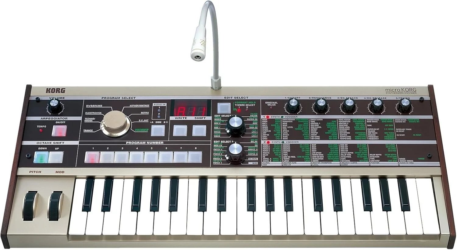 New MicroKORGs Compact Digital Analog Modeling Grand Piano Solid Wood ...