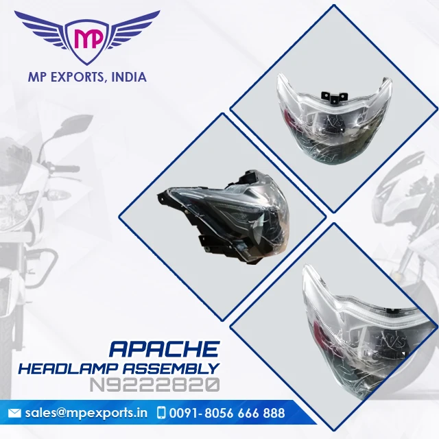 Headlamp Assembly For Tvs Apache Rtr 2-wheeler Spare Parts Available ...