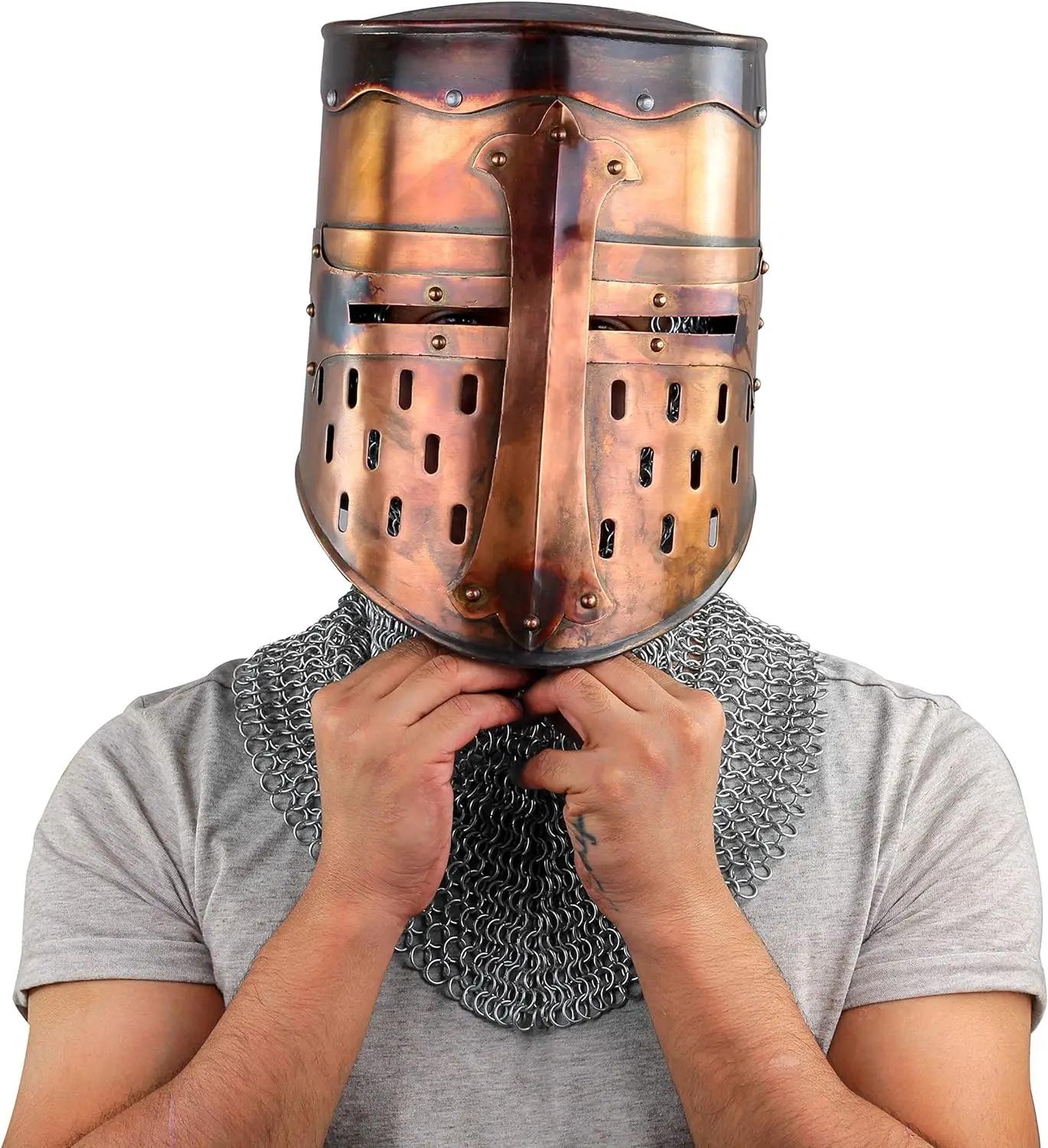 Swaggersoul Medieval Templar Crusader Knight Armor Helmet | Greek Roman ...