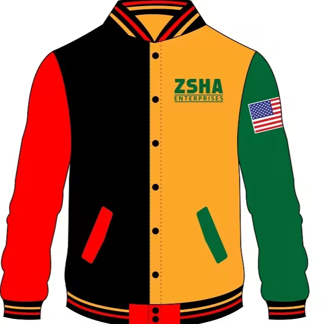 Varsity College Letterman Jacket Customize Logo Embroidery Body Sleeve ...