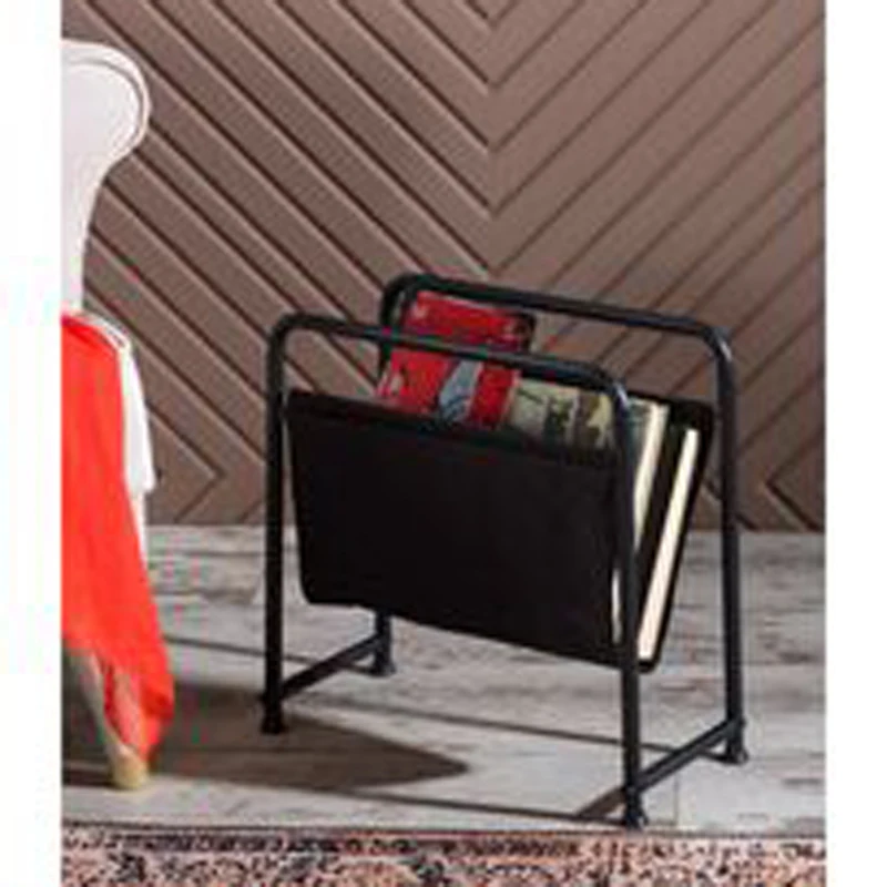 Luxurious Metal Magazine Rack Black Book Ends Decorative Accessories ...