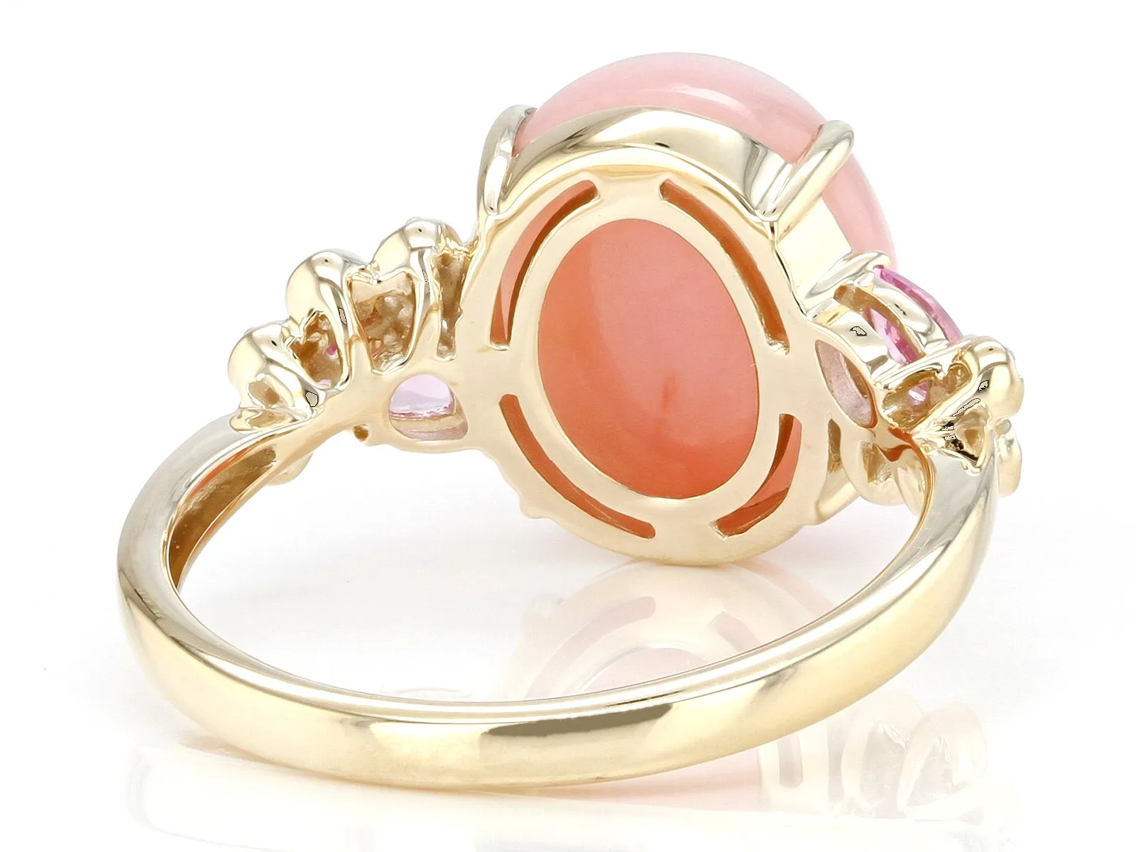 Blushing Beauty: Pink Opal 10k Yellow Gold Ring | A Radiant Symbol Of Elegance And Feminine ...