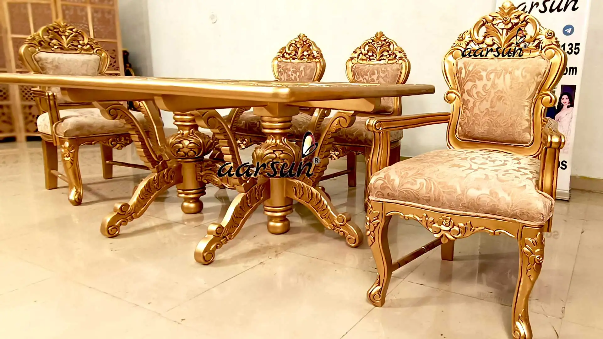 Beautiful Designed Luxury Dining Set Royal Carved Dining Set At The ...
