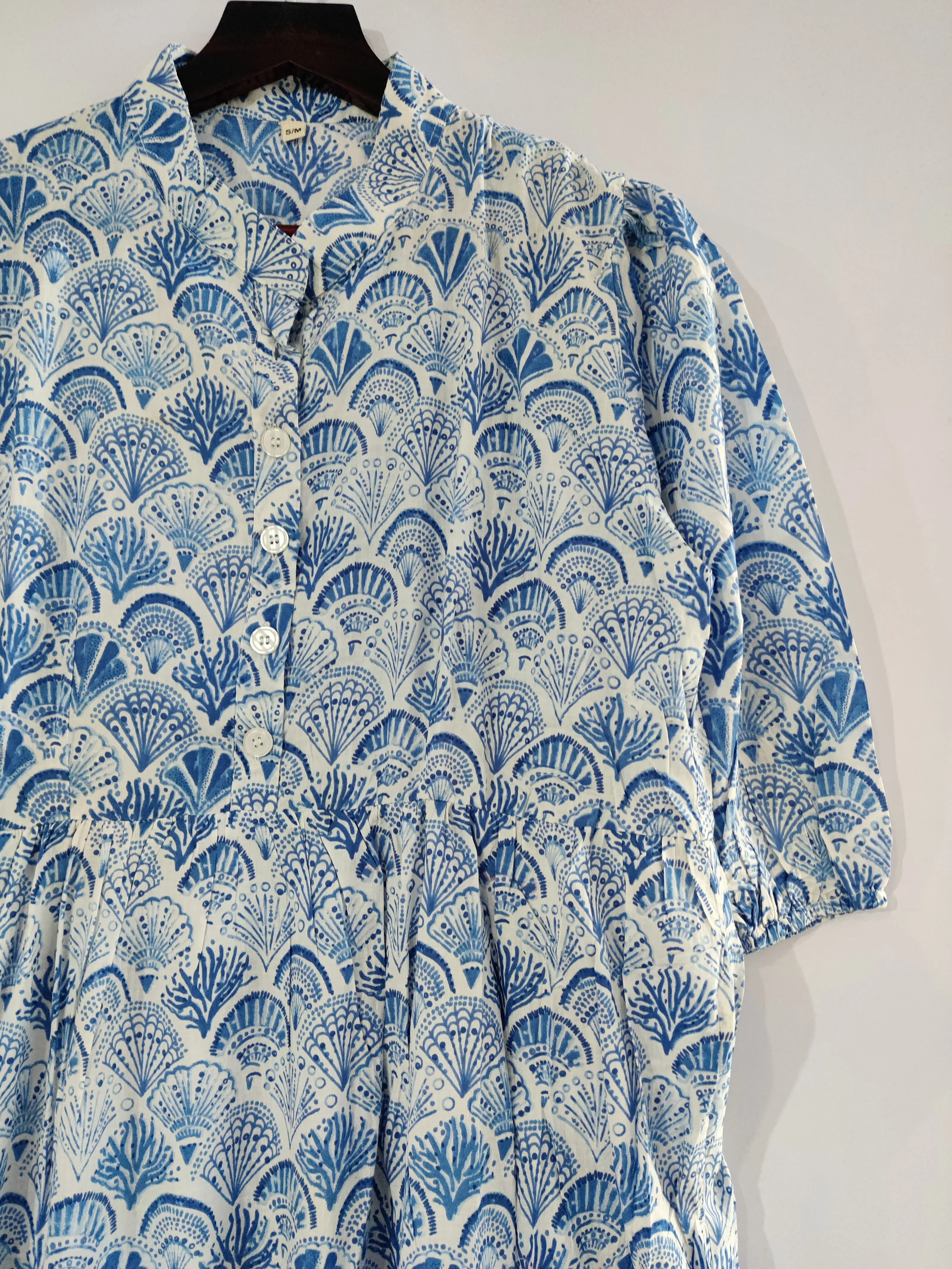 Hand Block Printed Summer Dress Cotton Floral Print Handmade In India ...