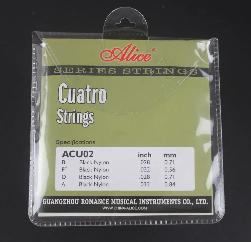 Alice ACU02 Black Nylon Cuatro Strings - Durable & Versatile