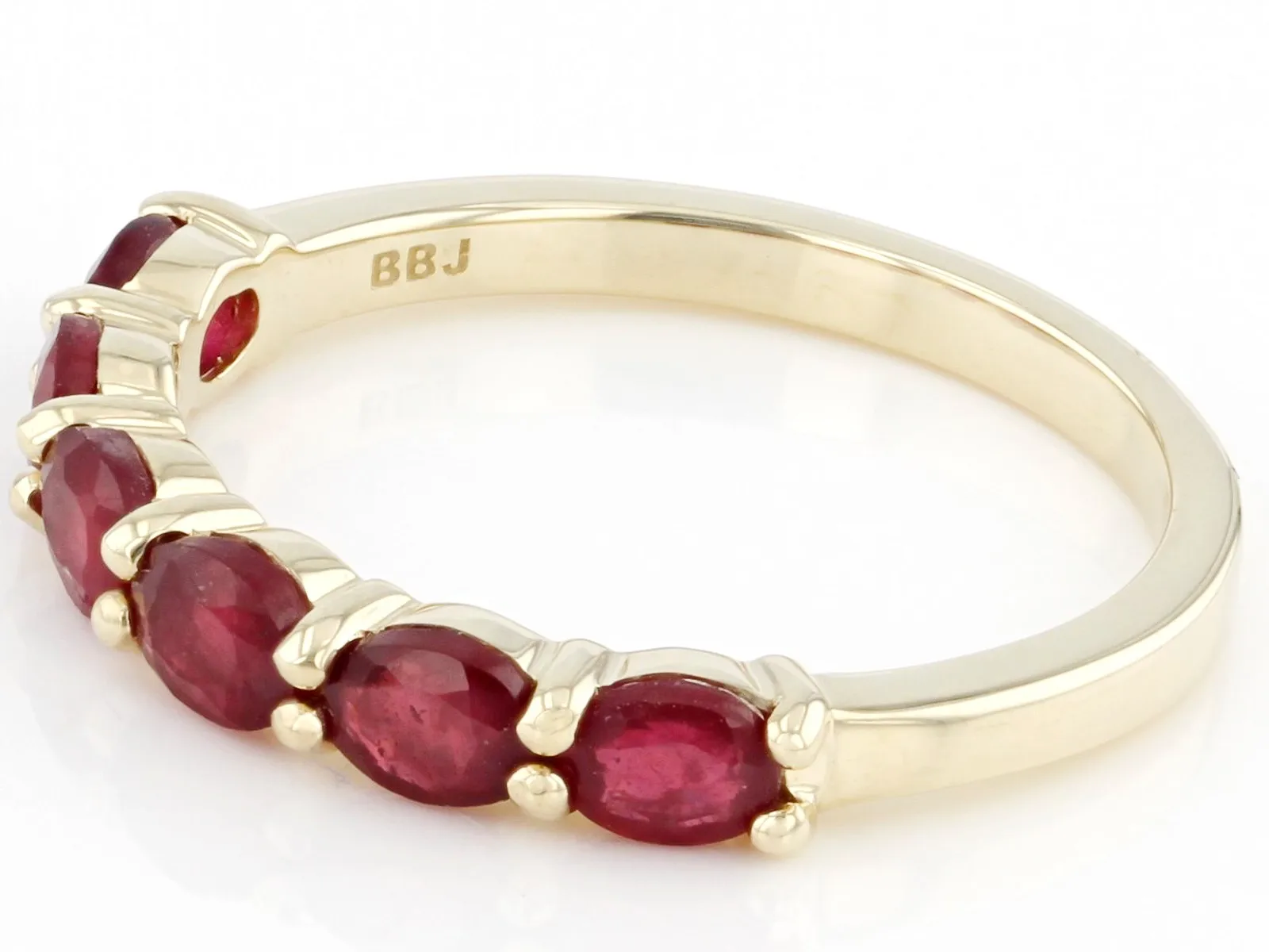Passionate Radiance: Red Mahaleo Ruby 10k Yellow Gold Band Ring | A ...