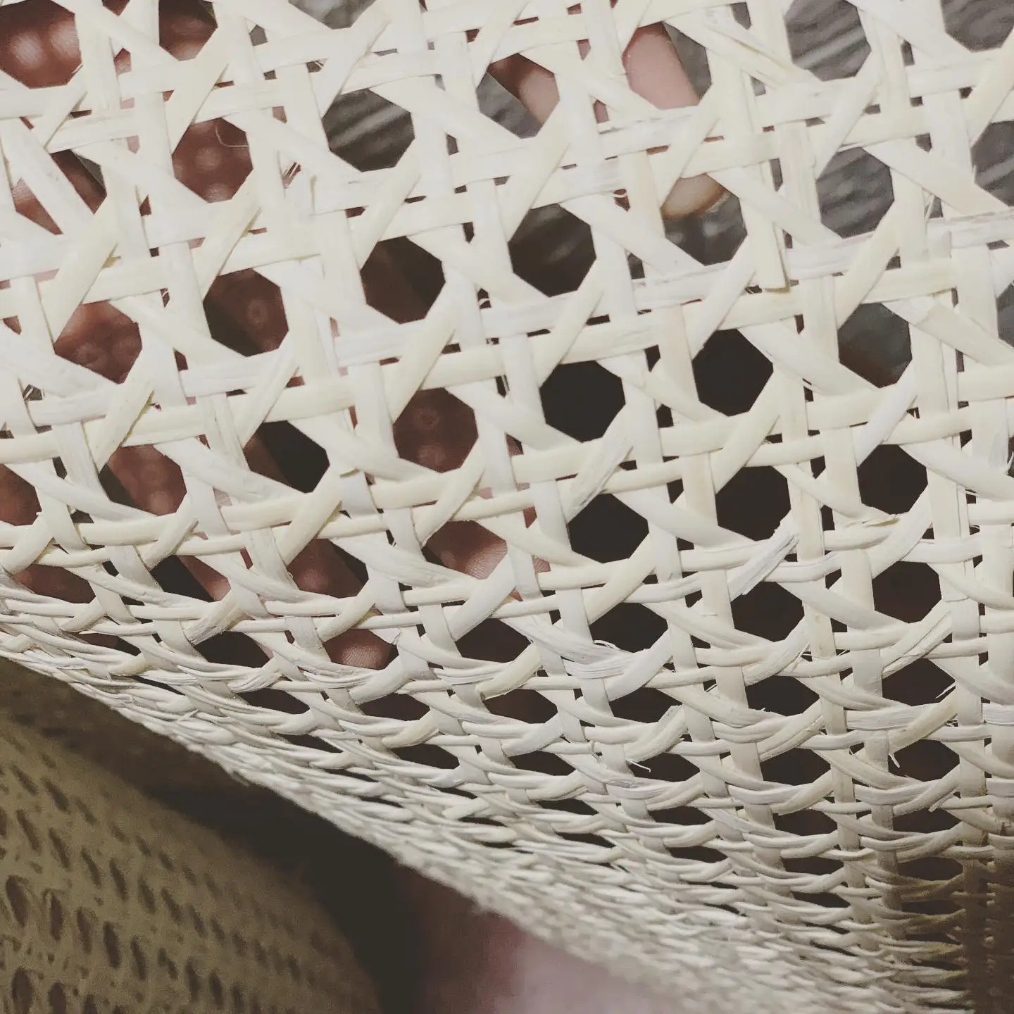 Polished 1/2" Ratan Roll Natural Raw Circle Rattan Cane Peel Webbing ...