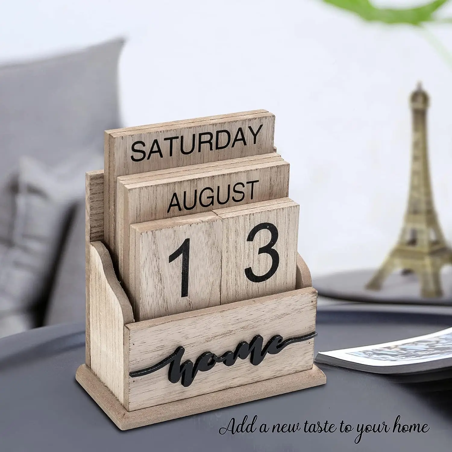 Perpetual Calendar Wooden Calendar Blocks Vintage Wood Block Calendar ...
