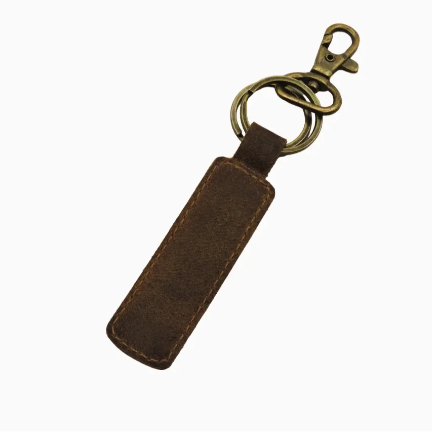 Vintage Buffalo Leather Key Ring Car Keychain Universal Key Fob ...