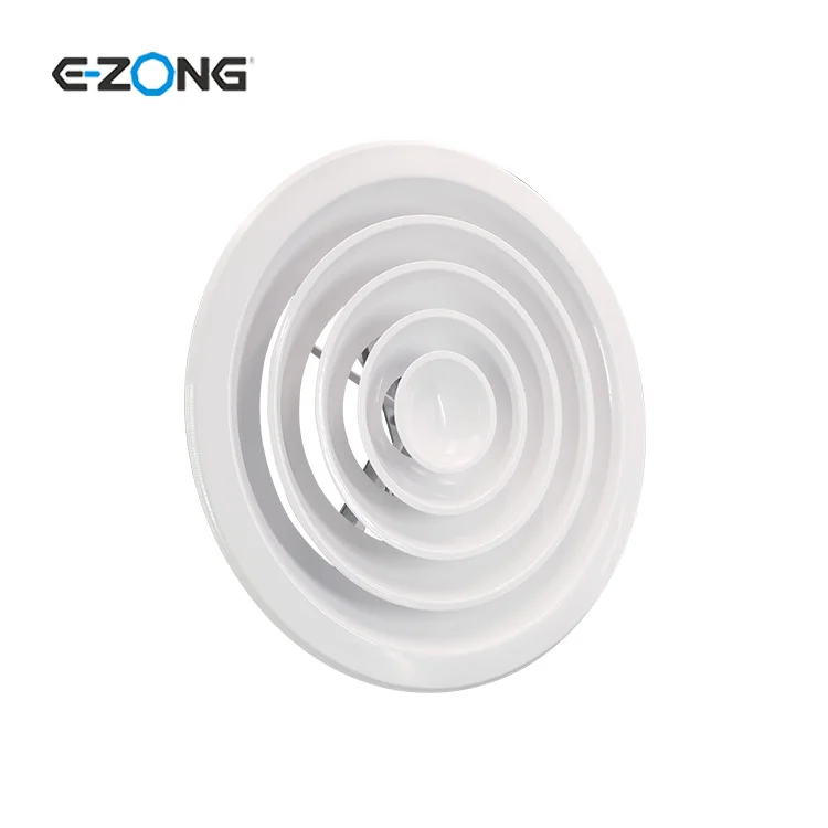 Powder Coating Aluminum Round Shaped Duct Installed Air Diffuser For ...