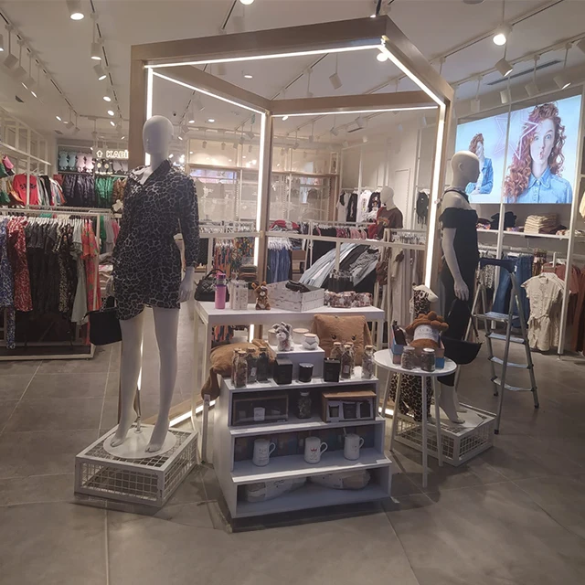 Metal And Wood Display High Quality Stand Display Rack Showroom With ...