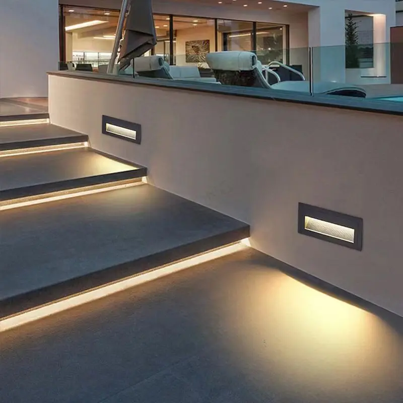 Embedded Rectangular Corner Light, Stair Step Kick Light, Villa ...