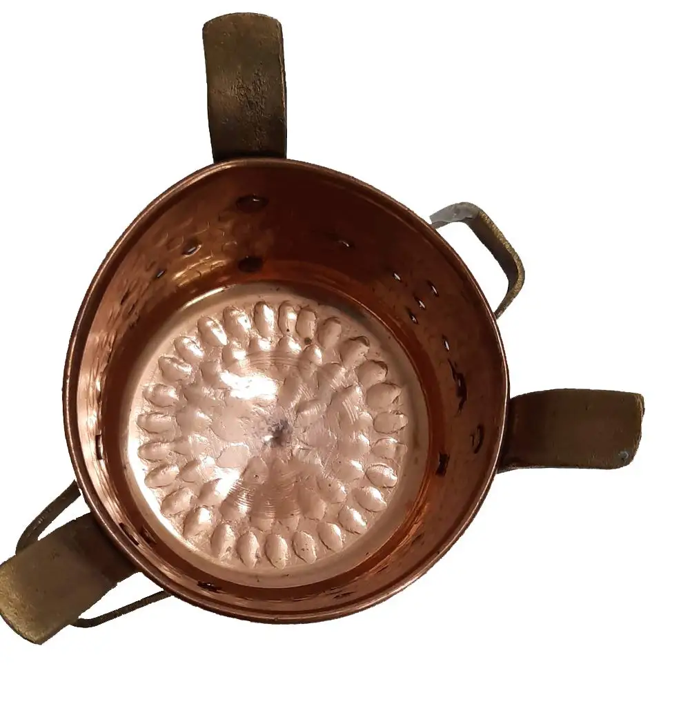 New Arrival 2023 Pure Copper Angeethi Sigri With Brass Stand Hammered ...