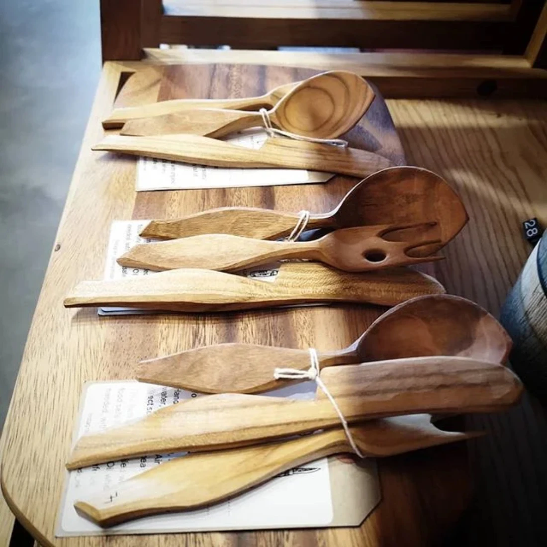 High Quality Handmade Teak Wood Cutlery Set for Parties Wedding and ...