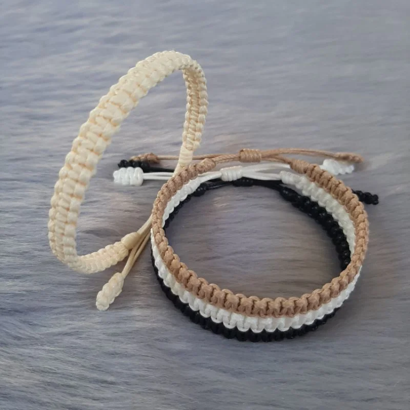 Wholesale Macrame Bracelets Beach Jewelry Handmade Wax String Bracelets Friendship Bracelets For ...