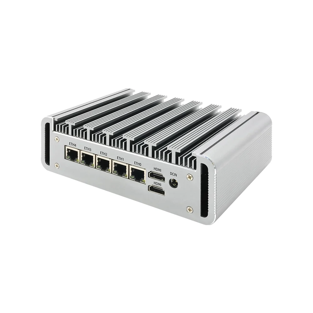 Yctipc Fanless Ipc 5 *2.5g Lan Ports 2hd-mi Dp 1*rs232com Ddr5 Nvme Ssd ...
