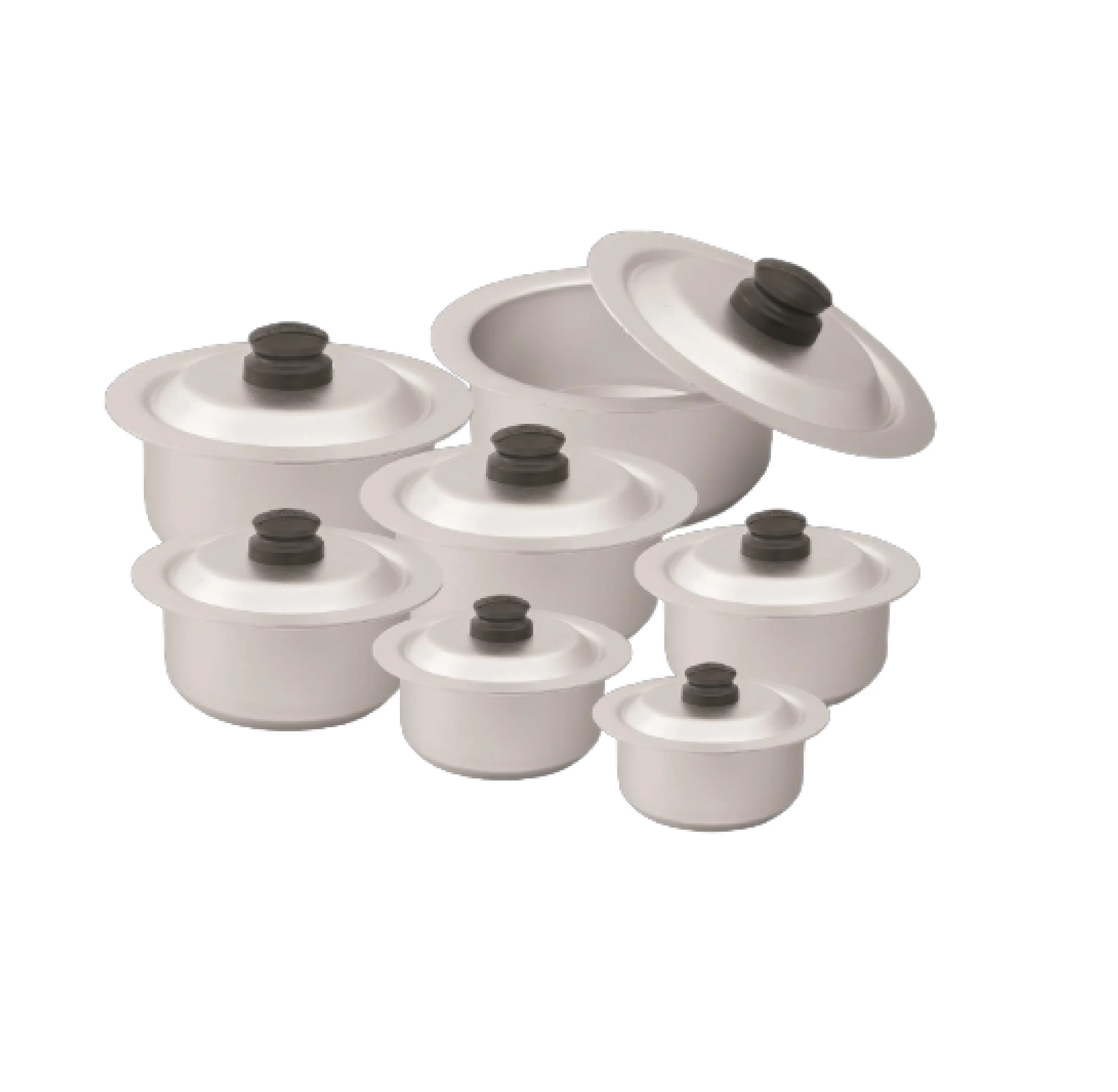 Sonex Set With Aluminium Lid And Bakelite Nob (0-6) Anodized Cookware ...