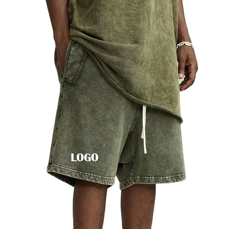 Best Design Plain Cotton Acid Wash Sweat Shorts Quick Dry Men High ...