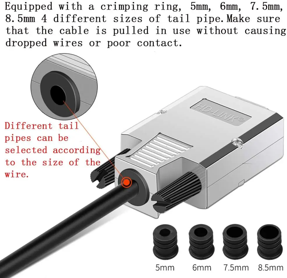 DB9 Breakout Connector - Solderfree Metal Shell RS232 Adapter