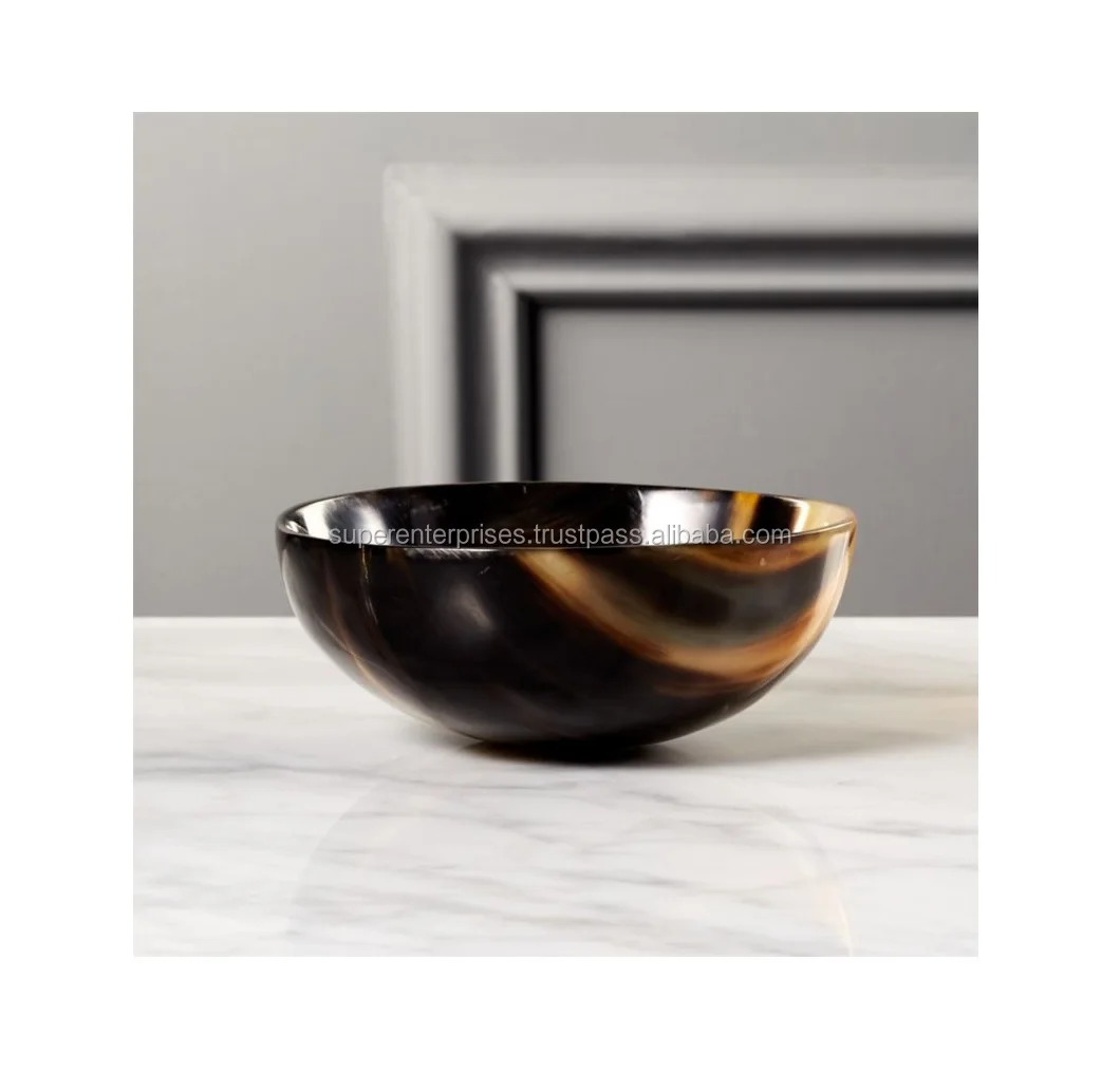Oval Horn Material Design Serving Bowl - Sustainable & Stylish