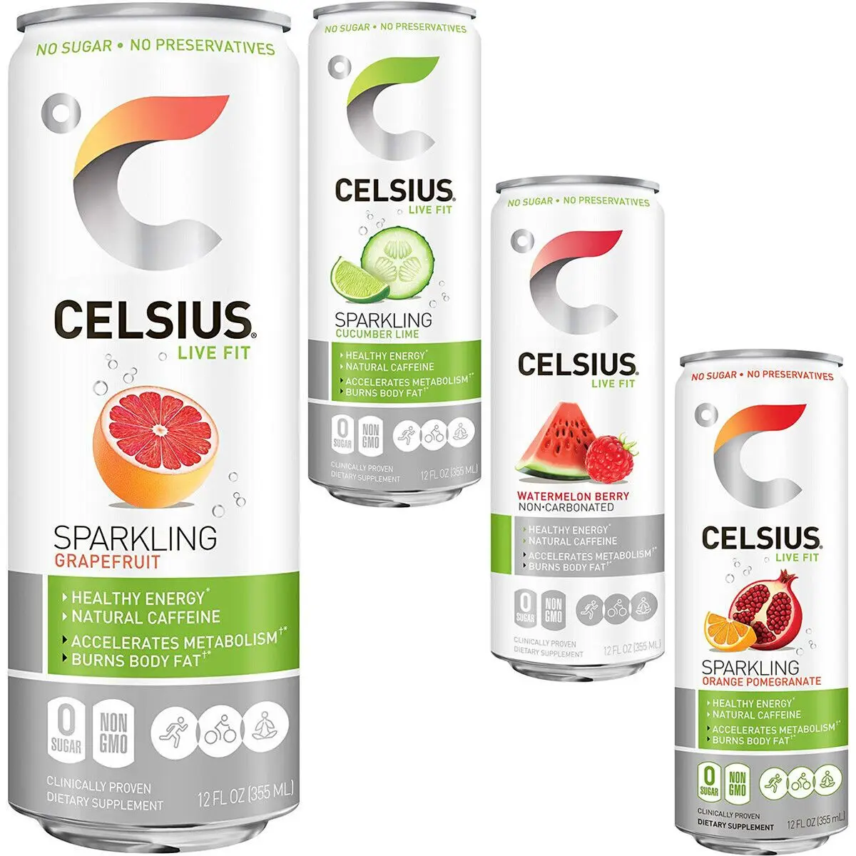 Celsius Official Variety Pack,Functional Essential Energy Drink,12 Fl ...